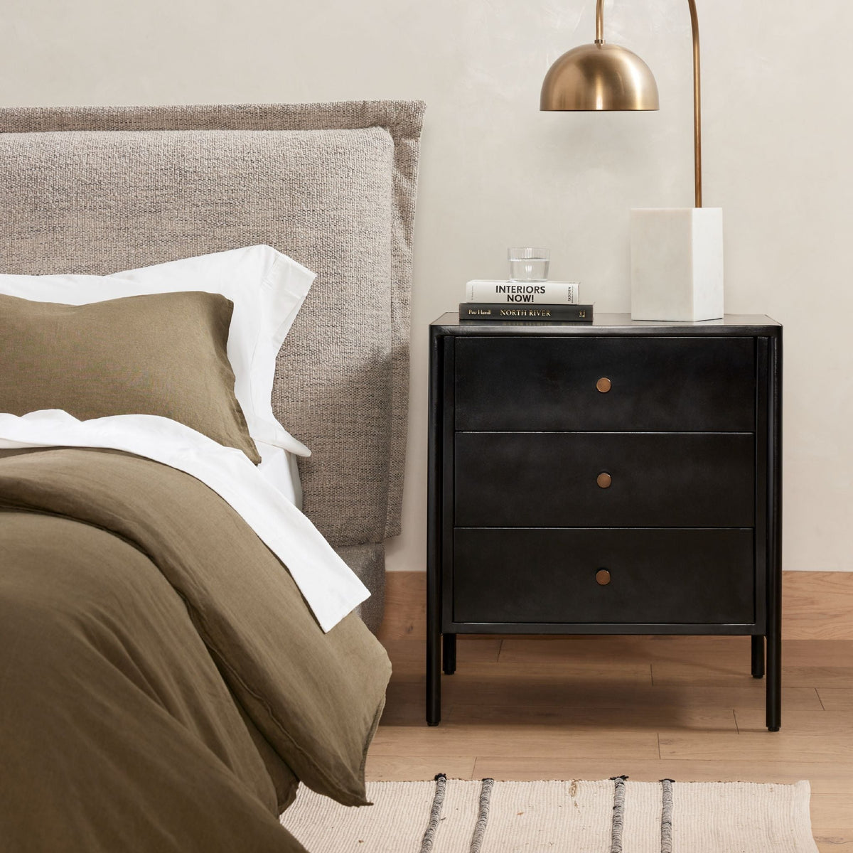 Black Iron Nightstand