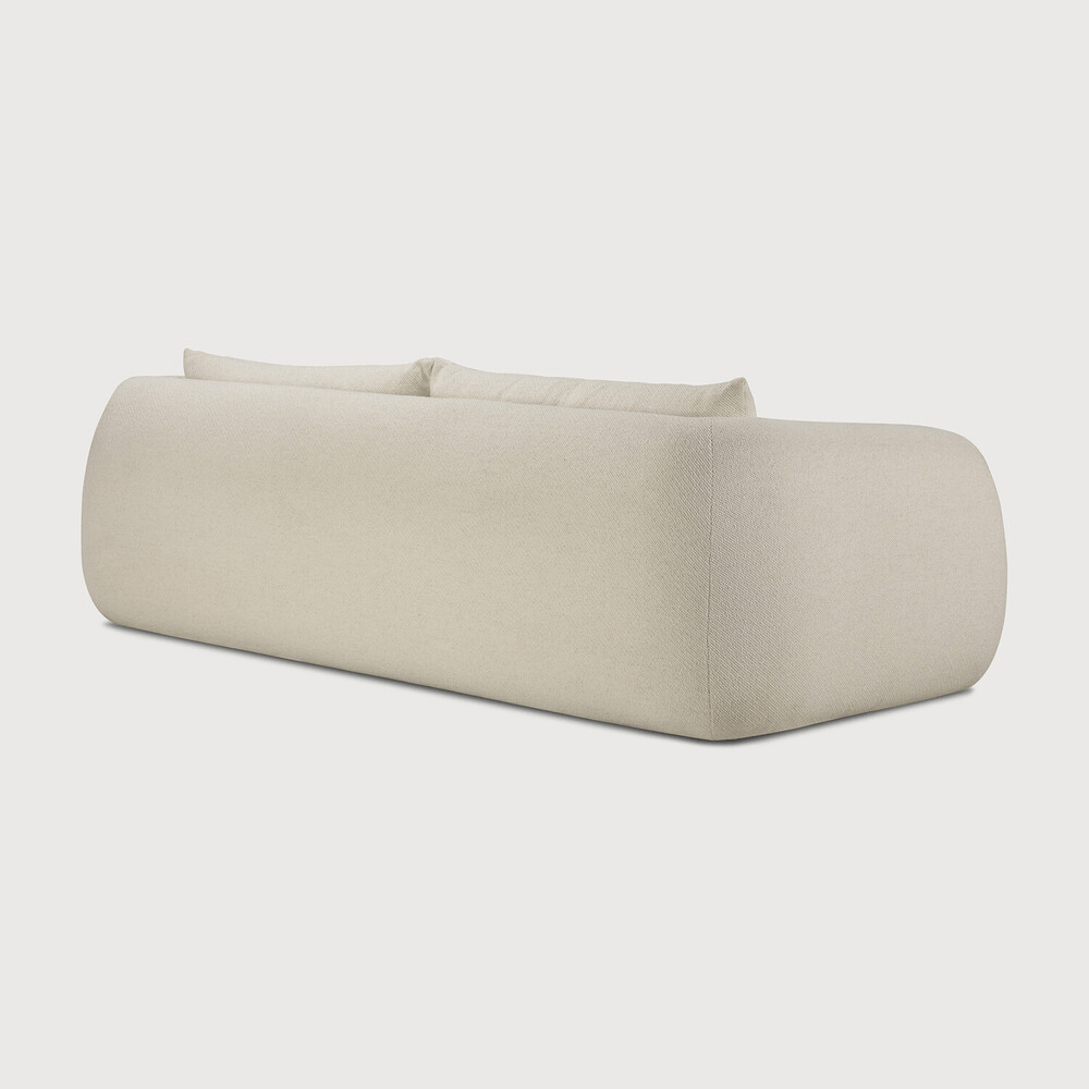 Contour 3-Seater Sofa in Chalk Fabric — Curved Comfort | Sage Interiors
