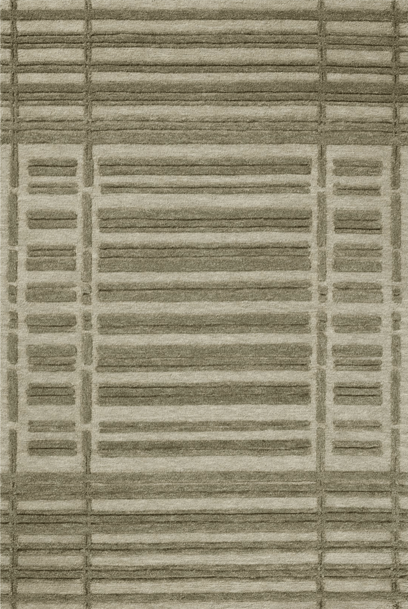 Good weave certified hand tufted alternating 11'6" x 15' Sage / Olive