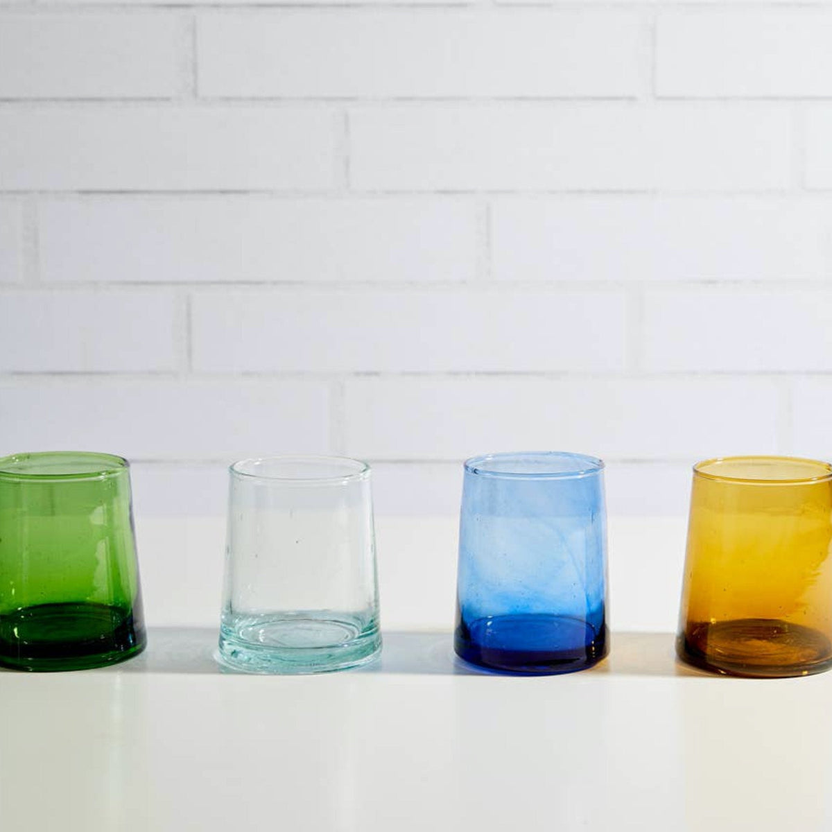 Moroccan Cone Blue Glassware Small - Set of 6